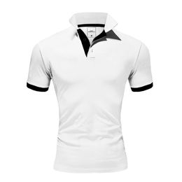 behype Herren Poloshirt "BASE", schwarz-wei&szlig;, Gr. L, unifarben, 100% Baumwolle, Shirts, mit kontrastfarbigen Details