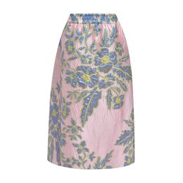 Milano Italy Damen Sommerrockrosa, Gr. 42, bestickt, Web, Material: 100% Polyester, Futter: 100% Polyester, R&ouml;cke, mit Taschen