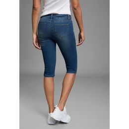 Arizona Damen Caprijeans, blau, Gr. 52, unifarben, Denim/Jeans, Obermaterial: 76% Baumwolle, 16% Polyester, 7% Viskose, 1% Elasthan, Jeans, Skinny