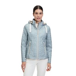 Gil Bret Damen Steppjacke, blau, Gr. 42, unifarben, Web, Obermaterial: 100% Polyamid, Jacken, mit Kapuze und Rei&szlig;verrschluss