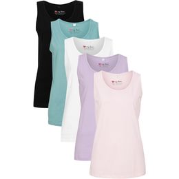bonprix Damen Longtop, lila, Gr. 48, unifarben, Jersey, Obermaterial: 100% Baumwolle, Tops, figurumspielende Passform, po-bedeckend
