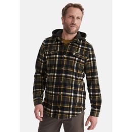 Herren Kapuzenhemd "HUNTER Workwear Arbeitshemd mit Kapuze", gr&uuml;n, Gr. L, HERO by John Medoox, Fleece, 100% Polyester, Hemden, Arbeitshemd mit Kapuze