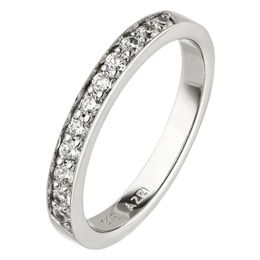 Jobo Damen Fingerring, 56, Silber 925 (Sterlingsilber), silber, Silber 925 (Sterlingsilber), Fingerringe, 925 Silber mit 11 Zirkonia