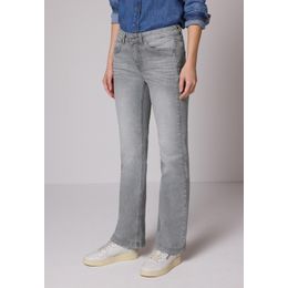 Slim-fit-Jeans Street One, Damen, Gr. 24, L&auml;nge 30, light grau washed, Web, 63% Baumwolle, 25% Polyester, 10% Viskose, 2% Elasthan, unifarben, lang, Jeans Slim-fit-Jeans, High Waist