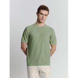 NO EXCESS Herren T-Shirt "NO EXCESS T-Shirt gestrickt", gr&uuml;n, Gr. XL, 100% baumwolle, Shirts