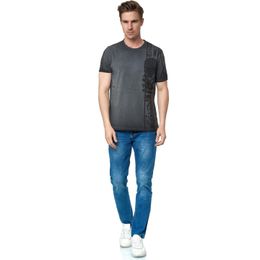 Rusty Neal Herren T-Shirt, grau, Gr. L, bedruckt, 100% Baumwolle, Shirts, im verwaschenen Look