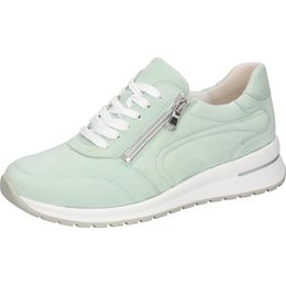 Waldl&auml;ufer WALDL&Auml;UFER Damen Keilsneaker "H-INESSA", Gr. 4,5, gr&uuml;n, Nubukleder, unifarben, Schuhe, Bequemschuh, Schn&uuml;rschuh, Halbschuh in Komfortweite H (= sehr