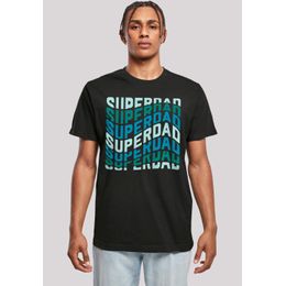 F4NT4STIC Damen T-Shirt "Super Dad Retro Trend Vatertags Design f&uuml;r Papas", schwarz, Gr. S, Obermaterial: 100% Baumwolle, Shirts, Premium Qualit&auml;t