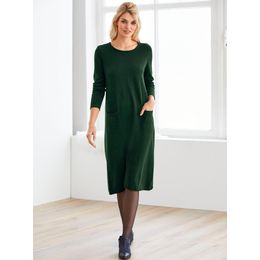 Heine Damen Strickkleid "Strickkleid", gr&uuml;n, Gr. 44, unifarben, Jersey, 60% Viskose, 40% Baumwolle, Kleider