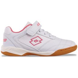 Lotto M&auml;dchen Hallenschuh, Gr. 31, wei&szlig;, Kunstfaser, Synthetik, mehrfarbig, Schuhe, - in kinderfu&szlig;gerechter Passform