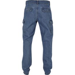 Urban Classics Herren Bequeme Jeans "Urban Classics Herren Straight Leg Cargo Jeans"light blau washed, Gr. 30, unifarben, 100% Baumwolle, Jeans