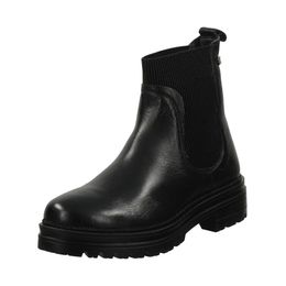 Lazamani Damen Stiefelette "Lazamani Stiefelette Leder/Textil", Gr. 41, schwarz, Leder, Textil, Schuhe