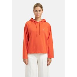 Smith & Soul SMITH & SOUL Damen Kapuzensweatshirt, orange, Gr. S, bestickt, Sweatware, Material: 70% Baumwolle, 20% Modal, 10% Polyester, Sweatshirts, mit