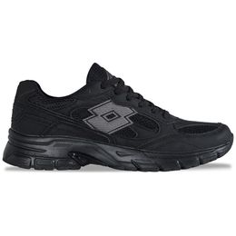 Lotto Damen Sneaker, Gr. 45, schwarz, Kunstfaser, Synthetik, mehrfarbig, Schuhe, - mit Flexkerben f&uuml;r nat&uuml;rlichen Bewegungsablauf