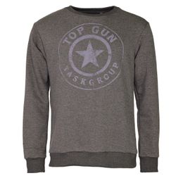 Top Gun Herren Sweater "TG20212106", grau, Gr. S, Obermaterial: 65% Baumwolle; 35% Polyester; 65% Baumwolle; 35% Polyester, Sweatshirts