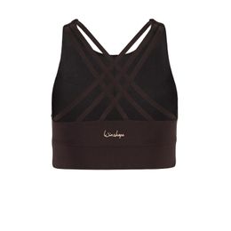 WINSHAPE Damen Sport-Bustier "Functional Comfort Sport-BH SB103C", braun, Gr. XS, 85% Polyester, 15% Elasthan, BHs, mit R&uuml;cken-Applikation