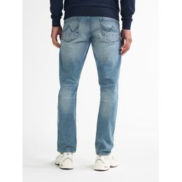 Herren Straight-Jeansbright indigo, Gr. 30, PETROL INDUSTRIES, Denim/Jeans, Obermaterial: 98% Baumwolle, 2% Elasthan, Jeans, mit optisch 2teiliger