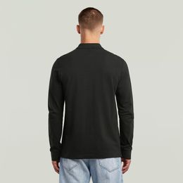 G-Star Raw G-STAR Herren Poloshirt "Dunda Slim Polo"dk schwarz, Gr. M, unifarben, Piqu&eacute;, Obermaterial: 95% Baumwolle, 5% Elasthan, Shirts, lang&auml;rmlig, mit Logo