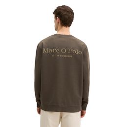 Marc O'Polo MARC O'POLO Herren Sweatshirt, braun, Gr. M, Sweatware, Obermaterial: 100% Baumwolle, Sweatshirts, regular fit mit Logoprint auf der R&uuml;ckseite