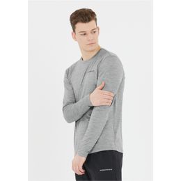Endurance Herren Langarmshirt "Abdon", grau, Gr. M, unifarben, 95% Polyester, 5% Elasthan, Shirts, mit Quick Dry-Technologie