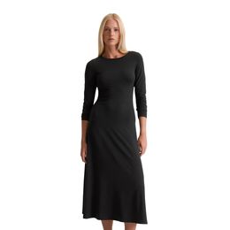 Marc O'Polo MARC O'POLO Damen Jerseykleid "mit TENCEL Modal", schwarz, Gr. L, unifarben, Obermaterial: 48% Modal, 47% Baumwolle, 5% Elasthan, Kleider