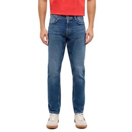 Mustang Herren Slim-fit-Jeans "Herren Style Oregon Slim"684 mittelblau, Gr. 38, unifarben, Denim/Jeans, 99% Baumwolle, 1% Elasthan, Jeans