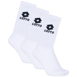 Lotto Damen Socken, Gr. 35, wei&szlig;, Baumwollmischung, Jacquard, Socken, - f&uuml;r Damen, Herren & Kinder
