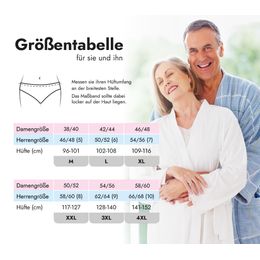 Hydas Inkontinenzslip "f&uuml;r Damen & Herren, kn&ouml;pfbar f&uuml;r einfaches An- & Ausziehen, Baumwolle", 46/48, wei&szlig;, Single Jersey, Obermaterial: 100%