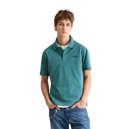 Marc O'Polo Herren Poloshirt "aus reiner Bio-Baumwolle"north sea, Gr. S, MARC O'POLO DENIM, unifarben, Obermaterial: 100% Baumwolle, Shirts
