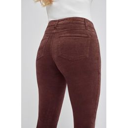 WONDERJEANS Damen Bootcut-Jeans, braun, Gr. 46, Denim/Jeans, Obermaterial: 97% Baumwolle, 3% Elasthan, Jeans, Figurbetonte Form mit leicht