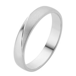 Firetti Damen Trauring "Schmuck Geschenk Gold 375 Hochzeit Ehering Trauring "LIEBE"", 17, ohne Brillant, Wei&szlig;gold 375, 4mm, wei&szlig;, Wei&szlig;gold 375,