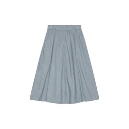 Midirock MOSHI MOSHI MIND "moshi moshi mind Skirt pin", Damen, Gr. XS, sea blau, wei&szlig;, Obermaterial: 100% Baumwolle, R&ouml;cke