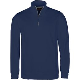 INDICODE Herren Sweater "INPortal", blau, Gr. M, unifarben, Sweatware, Obermaterial: 60% Baumwolle, 40% Polyester, Sweatshirts