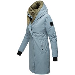 Navahoo Damen Kurzmantel "Snowelf", blau, Gr. XXL, Obermaterial: 45% Baumwolle, 55% Nylon; Futter: 100% Polyester; Wattierung: 100% Polyester;