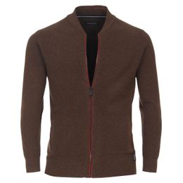 Casamoda Herren Strickjacke "Casamoda Strickjacke uni", braun, Gr. 6XL, 100% Baumwolle, Strickjacken