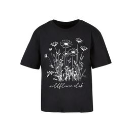 CLOUD 5IVE Damen T-Shirt "CLOUD 5IVE Ladies 77 Wildflower Black Tee"schwarz, Gr. S, bedruckt, 100% Baumwolle, Shirts