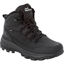 Jack Wolfskin Herren Outdoorwinterstiefel "EVERQUEST TEXAPORE MID M", Gr. 41, schwarz, Leder, Textil, Schuhe, Winterboots, Snowboots, Winterschuhe,