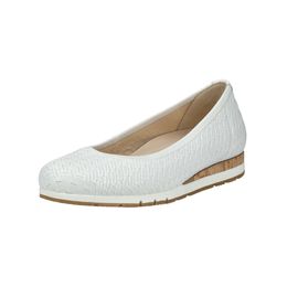 Ballerina Gabor COMFORT "Gabor Comfort Ballerinas Glattleder", Damen, Gr. 38, wei&szlig;, Glattleder, Schuhe Ballerina