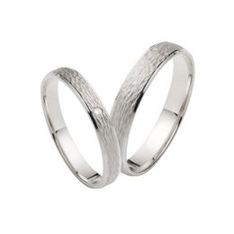 Firetti Damen Trauring "Schmuck Geschenk Gold 750 Hochzeit Ehering "LIEBE"", 72, 0,01 SI = kleine Einschl&uuml;sse mit Brillant, Wei&szlig;gold 375, 3mm, wei&szlig;,