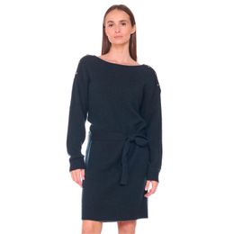 Damen Jerseykleid "TORTANQ", blau, Gr. S, Le Temps Des Cerises, unifarben, 100% Polyester, Kleider, mit praktischem Bindeg&uuml;rtel