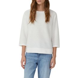 s.Oliver Damen Sweater, beige, Gr. 40, gestreift, Sweatware, Obermaterial: 65% Polyester, 35% Viskose, Sweatshirts, mit Streifen Muster