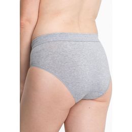 Speidel Damen Midislip "Bio Cotton plus", Gr. 38, grau, Single Jersey, Obermaterial: 92% Baumwolle, 8% Elasthan, unifarben, Unterhosen, basic,