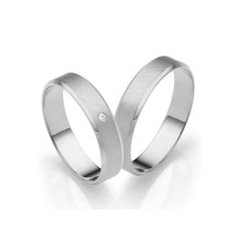 Firetti Damen Trauring "Schmuck Geschenk Gold 750 Hochzeit Ehering "LIEBE"", 56, ohne Brillant, Wei&szlig;gold 375, 4,5mm, wei&szlig;, Wei&szlig;gold 375, Fingerringe,