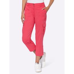 Heine Damen Cargohose, pink, Gr. 48, unifarben, 98% Baumwolle, 2% Elasthan, Hosen
