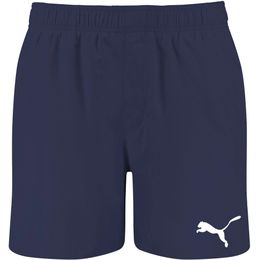 Puma Herren Badeshorts "Puma SWIM MEN MID SHORTS", blau, Gr. S, Web, Obermaterial: 100% Polyester, Badehosen, mit elastischem Bund, Seitentaschen