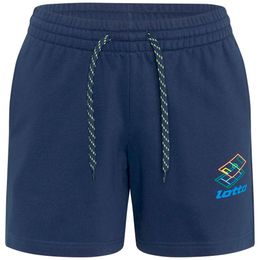 Lotto Damen Sweatshorts, blau, Gr. S, unifarben, 80% Cotton, 20% Polyester, Hosen, - mit urbanem Print in Neonfarben