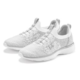 Lascana Damen Sneaker "Slipper, Halbschuh, Turnschuhe, Slip-On-Sneaker", Gr. 40, grau, Obermaterial: 100% Textilmaterial. Decksohle: 100%