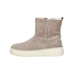 Gabor Damen Stiefelette "Gabor Stiefelette Veloursleder", Gr. 40beige, Veloursleder, Schuhe