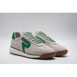 Replay Herren Sneaker, Gr. 41, beige, Leder, Lederimitat, Textil, kontrastfarbene Details, Schuhe, Schn&uuml;rschuh, Freizeitsneaker, Halbschuh mit