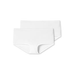 Schiesser Damen H&uuml;ftpanty "95/5", Gr. 36, wei&szlig;, Single Jersey, Obermaterial: 95% Baumwolle, 5% Elasthan, unifarben, Unterhosen, mit flachen N&auml;hten